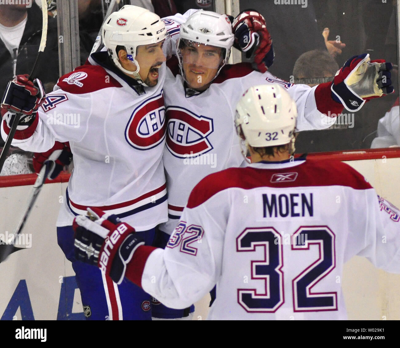 Montreal Canadiens left wing Travis Moen joins Mike Cammalleri and ...