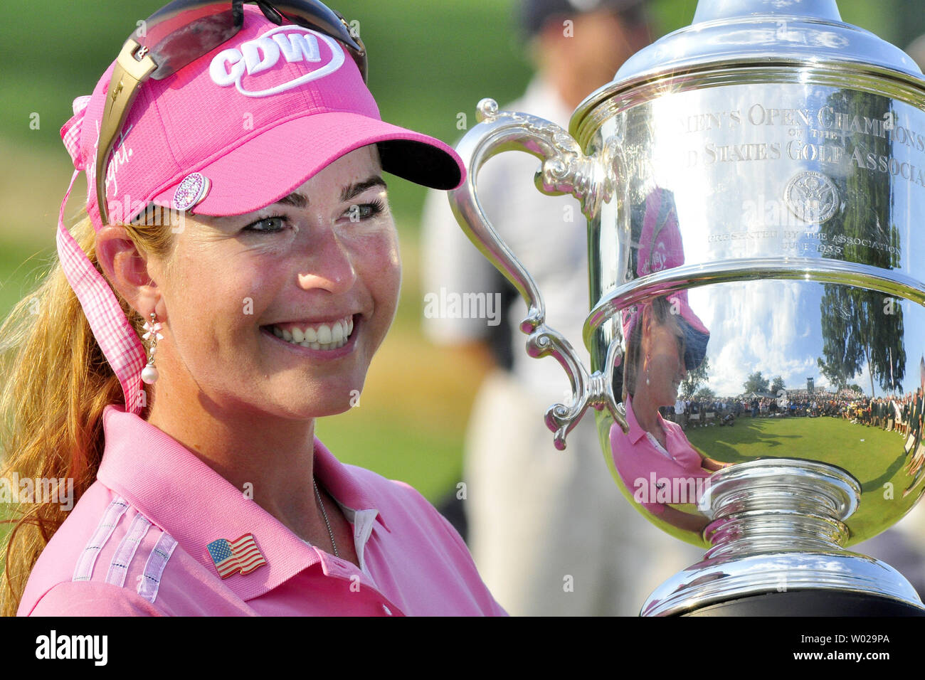Paula Creamer poses with the trophy for winning the USGA 2010 U.S ...