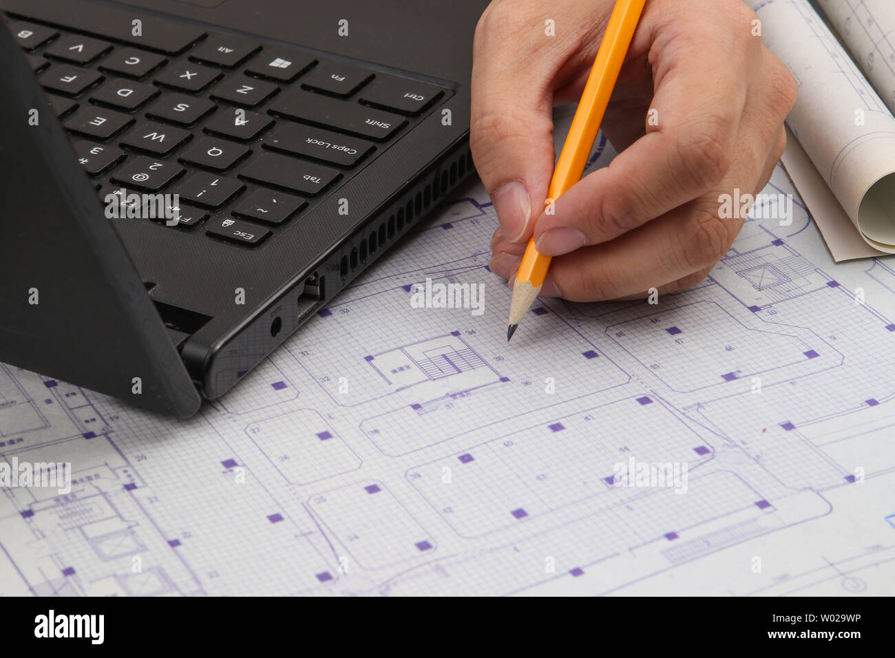 Engineering architecture drawings pencil hi-res stock photography and ...