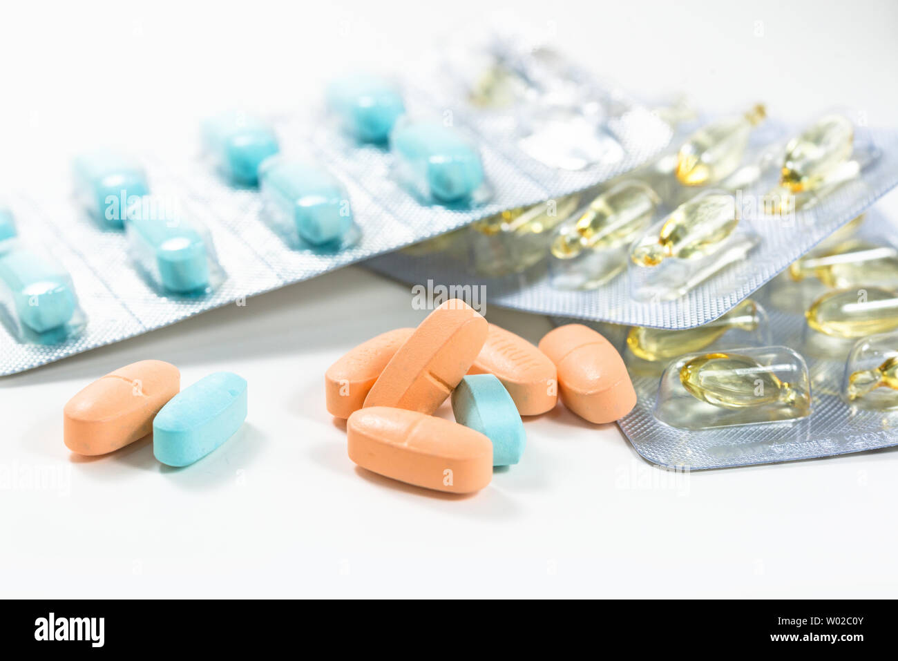 Drugs on white background Stock Photo - Alamy