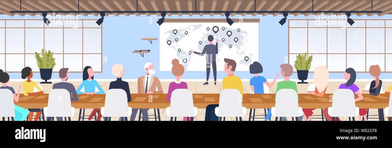 Round meeting table world map hi-res stock photography and images - Alamy