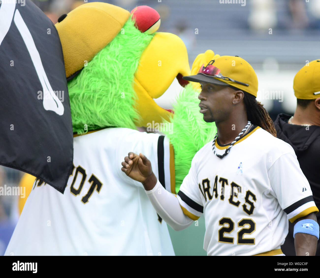 Pittsburgh Pirates center fielder Andrew McCutchen (22) celebrates with ...