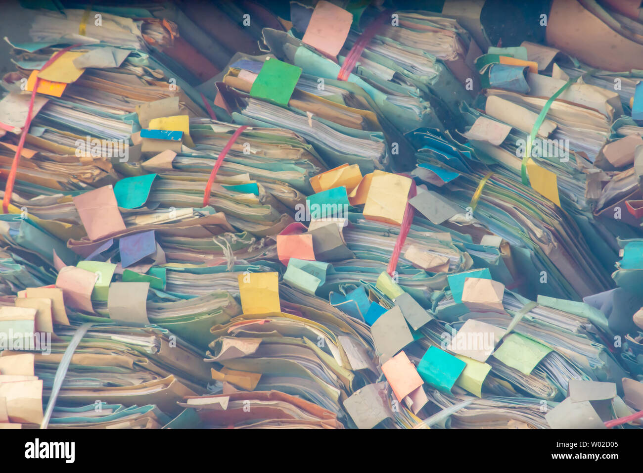 Colorful Dossier made of paper Stackable lot , Disorderly Stock Photo ...