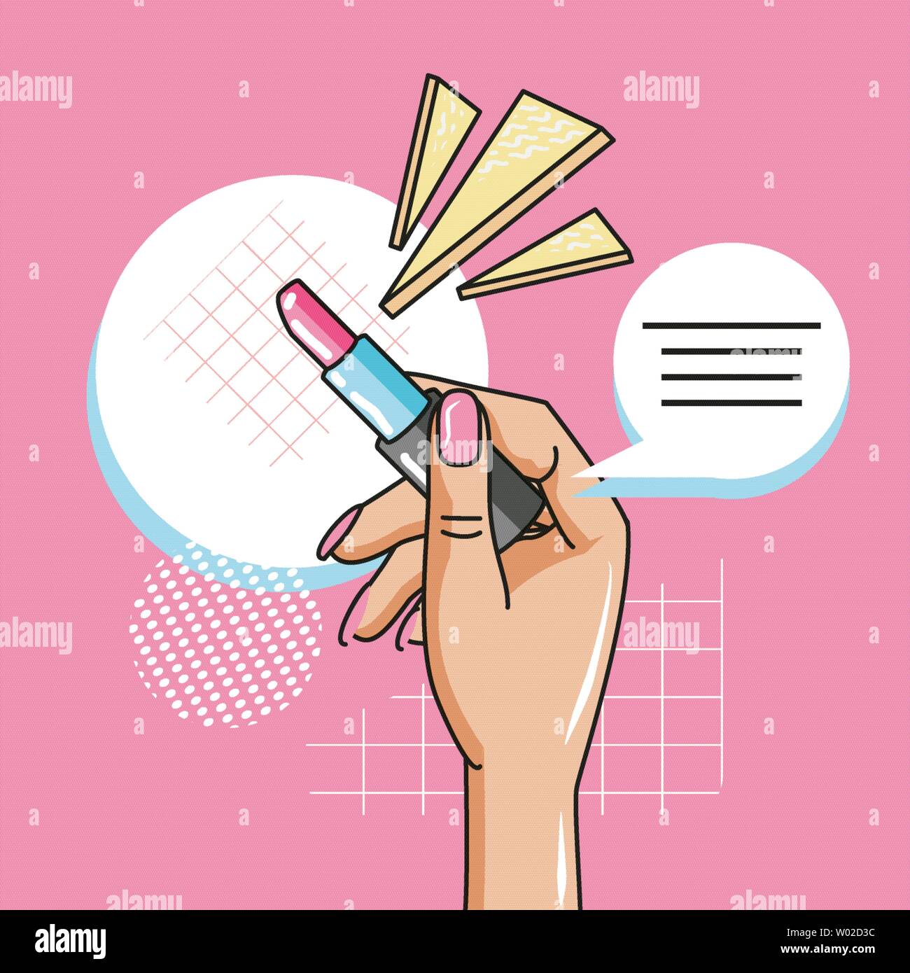 90s style lipstick design, Vintage retro fashion culture funky and ...