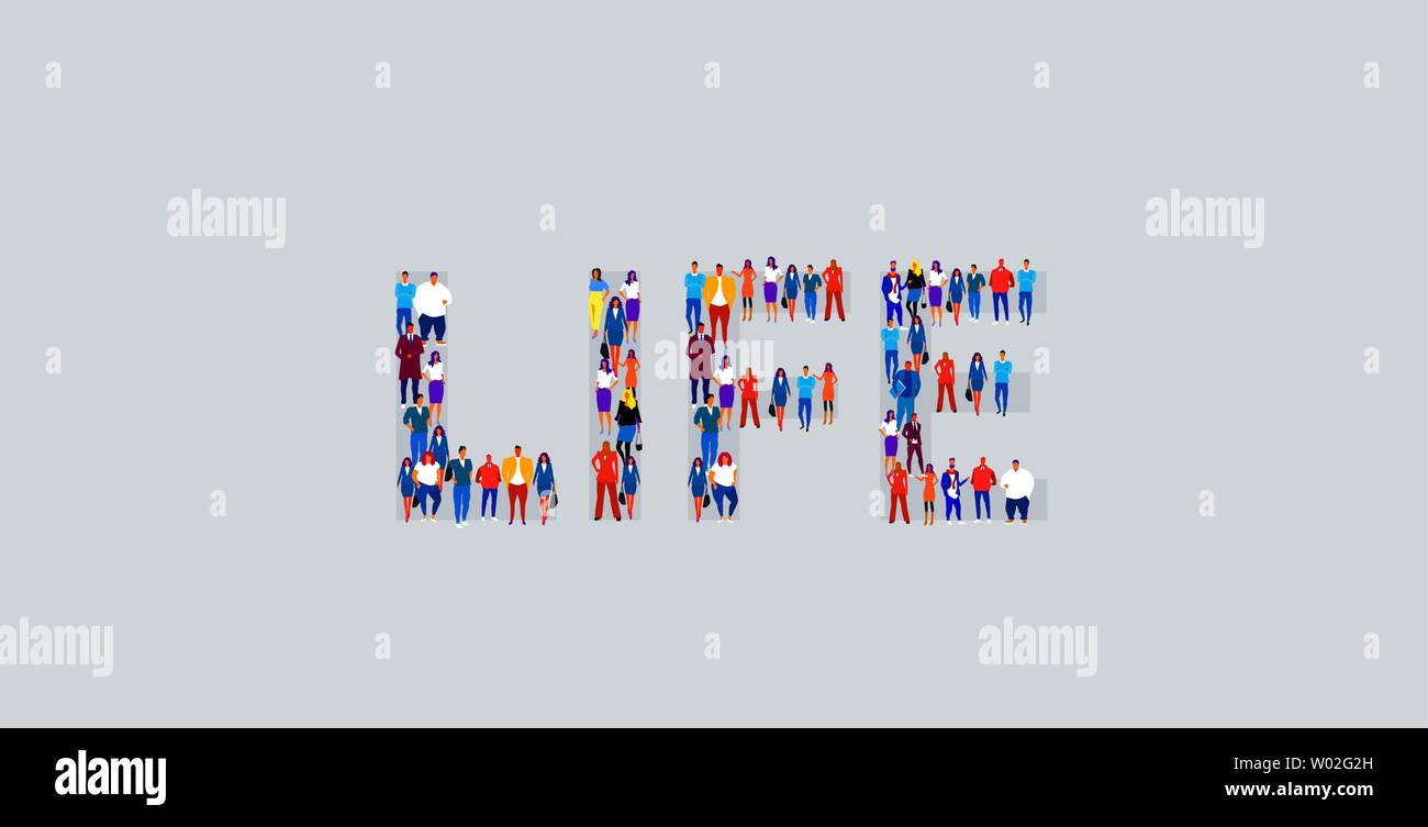 Large group of people standing together Stock Vector Images - Alamy