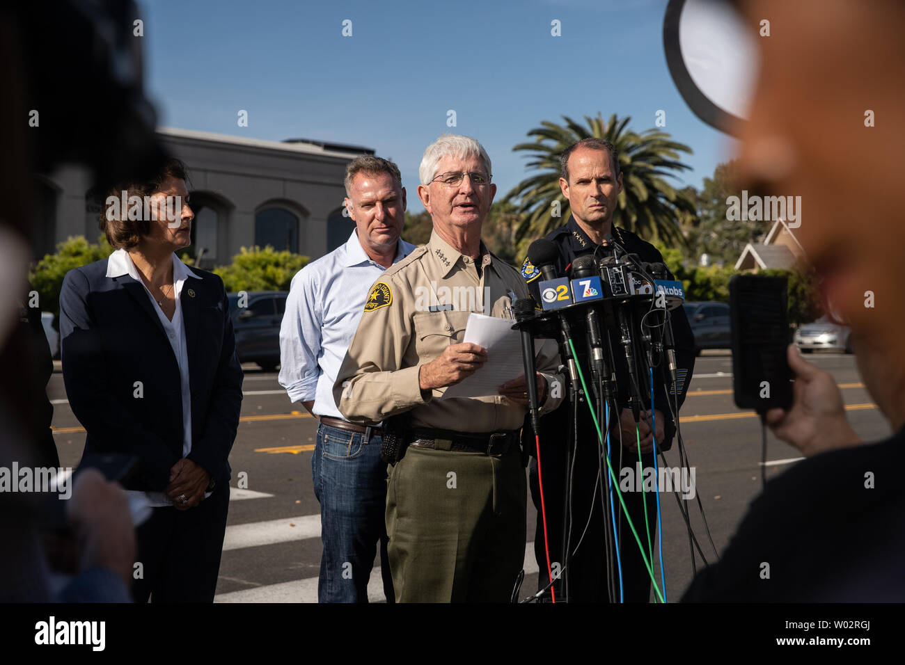 San Diego Sheriff Bill Gore speaks at a news conference across the ...