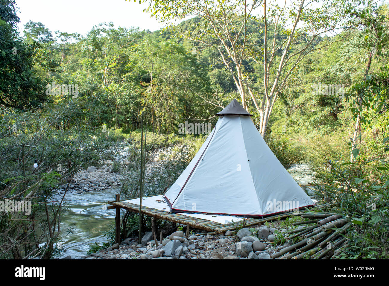 Bamboo tent hi-res stock photography and images - Alamy