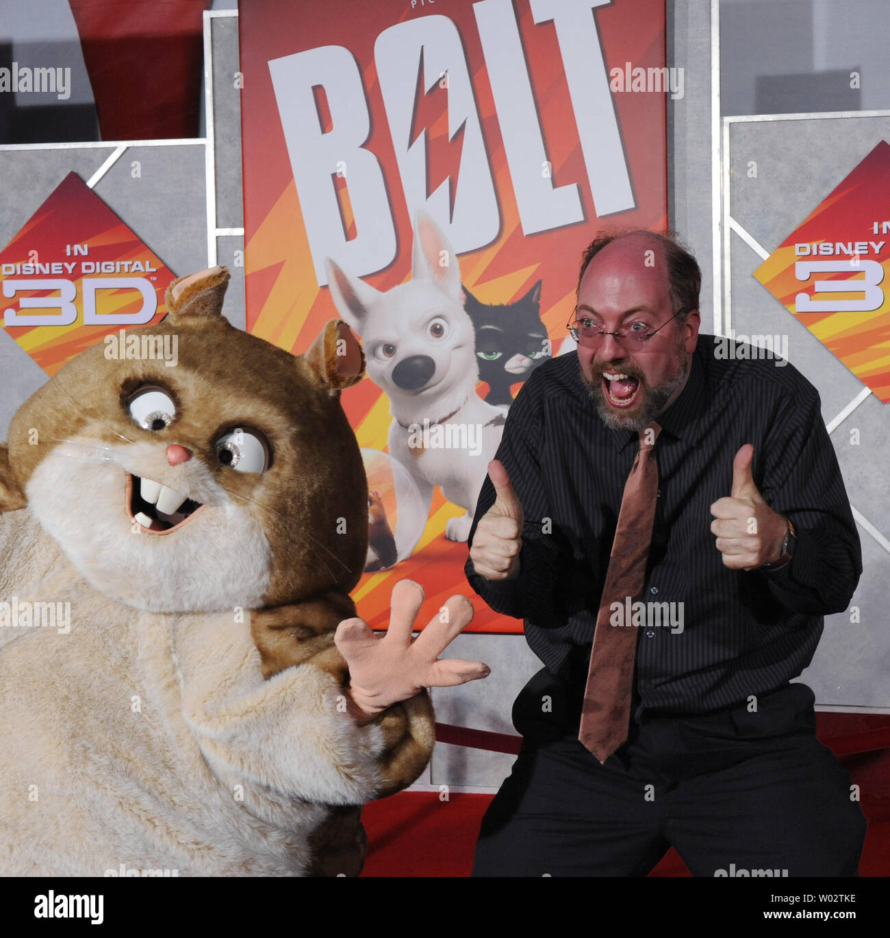 Actor Mark Walton (R), who voices the character Rhino in the animated ...