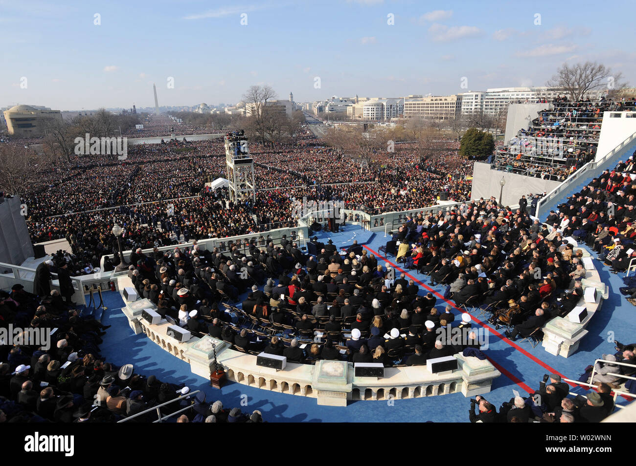 Barack Obama delivers his Inaugural Address after he was sworn in as ...