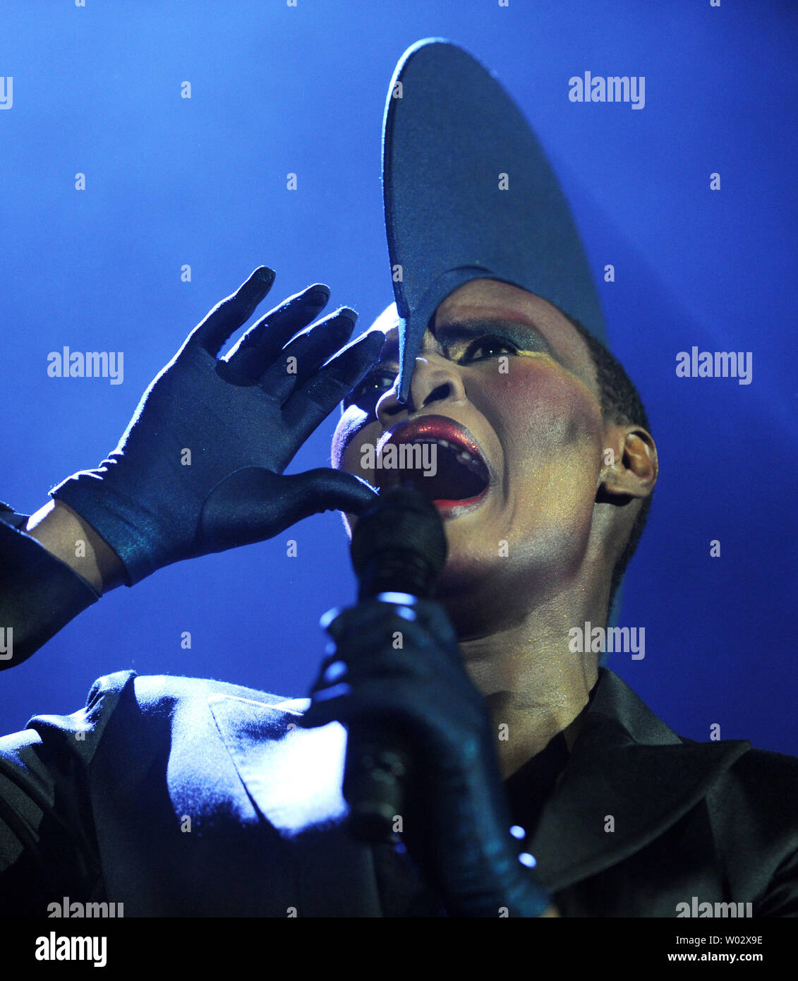 Jamaican-American singer/actress Grace Jones performs at The Roundhouse ...