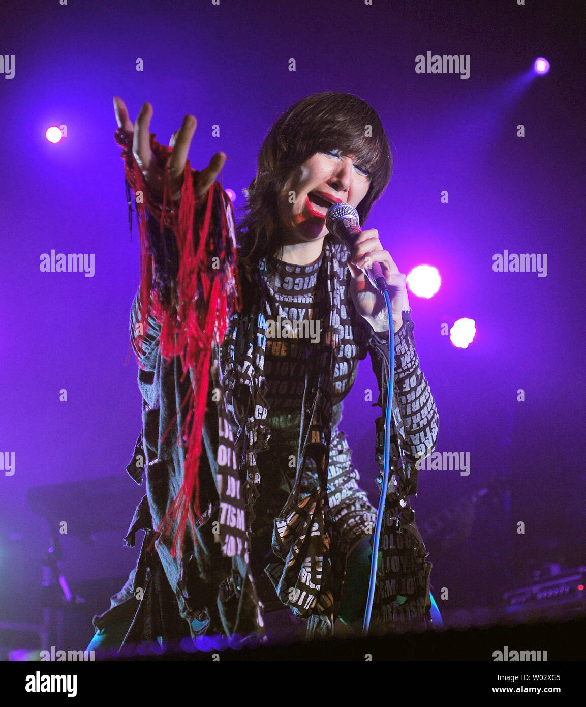 Yeah Yeah Yeahs' lead singer Karen O performs in the second of two sold ...