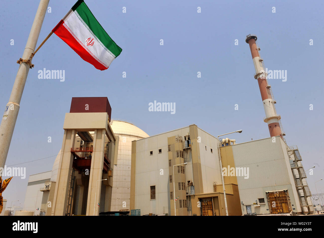 A view of Iran's first nuclear power plant is seen after it was opened ...