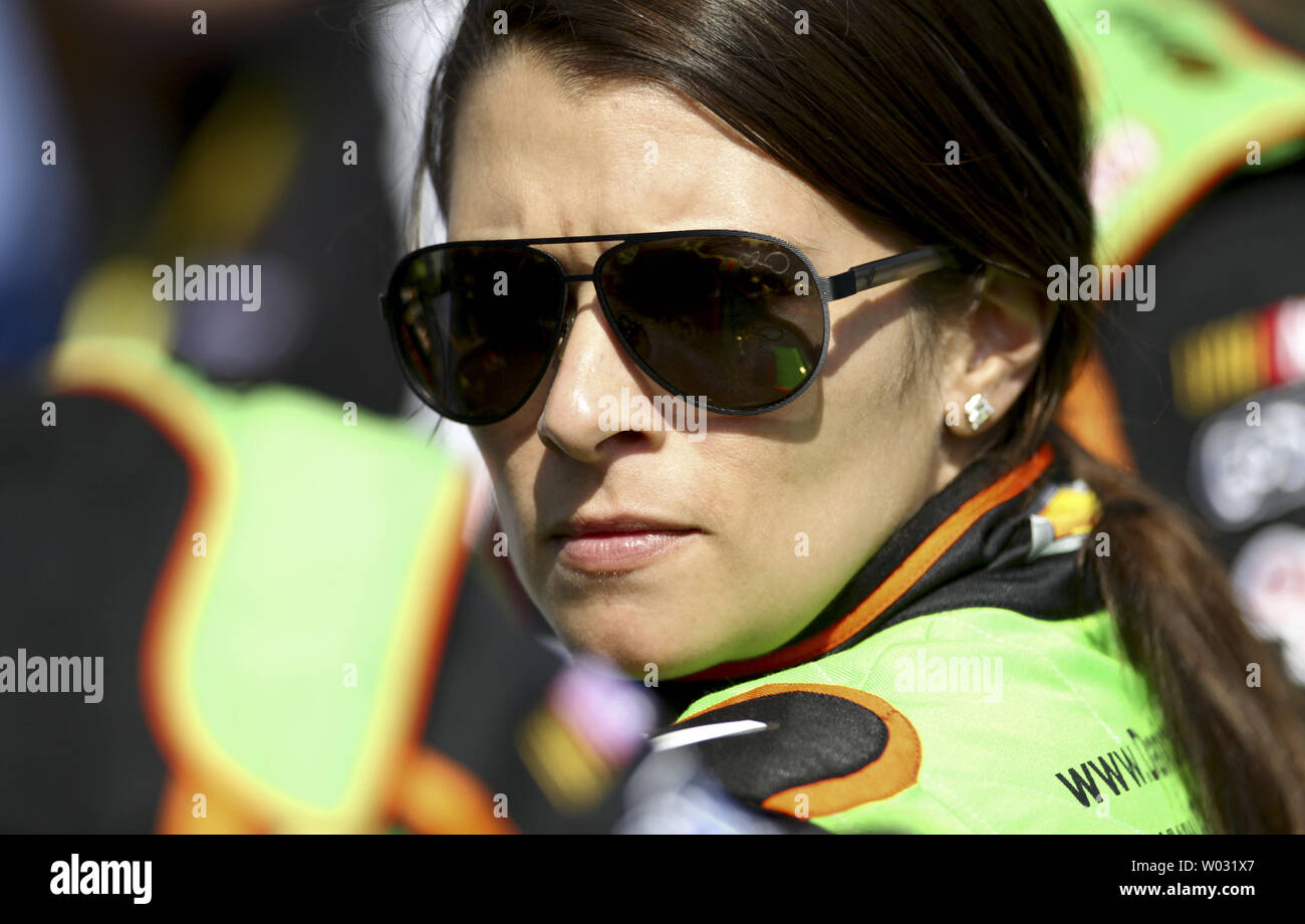 Danica Patrick waits on the grid prior to the start of the NASCAR ...