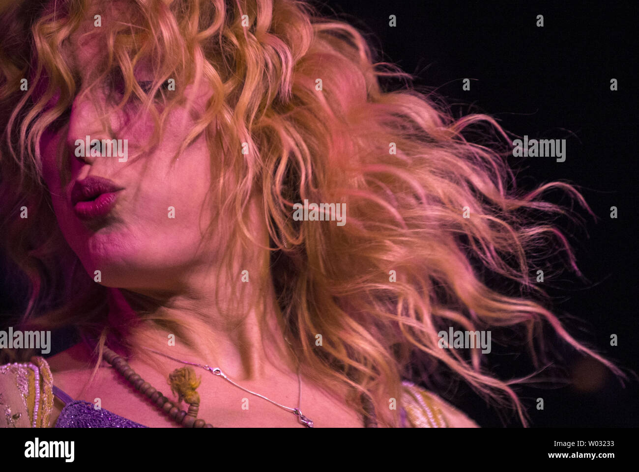 Lead singer Shannon Conley of Lez Zeppelin belts out a song at the ...