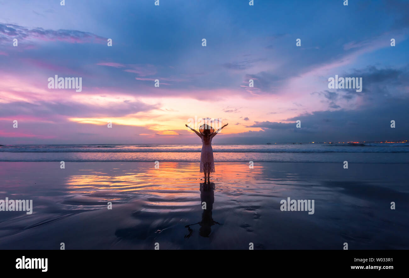 Bali beach scenery, Indonesia Stock Photo - Alamy