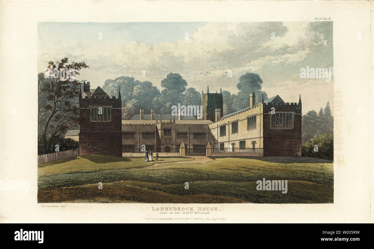 Lanhydrock House, Cornwall, seat of the Honorable Mrs. Agar ...