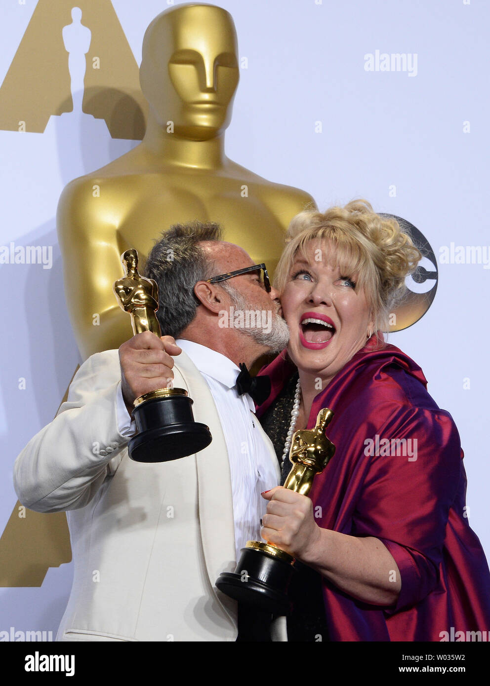 Production designers Colin Gibson, left, and Lisa Thompson, winners of ...