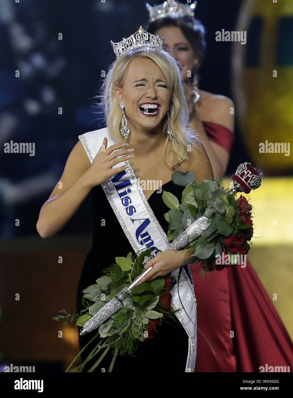 Miss Arkansas Savvy Shields reacts after she is crowned the 2017 Miss ...