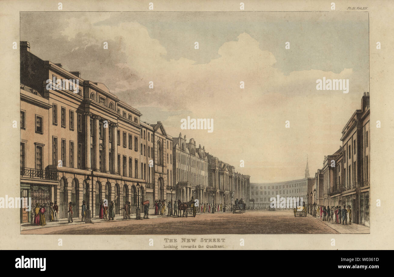 The New Street (Regent Street) looking toward the Quadrant, designed by ...