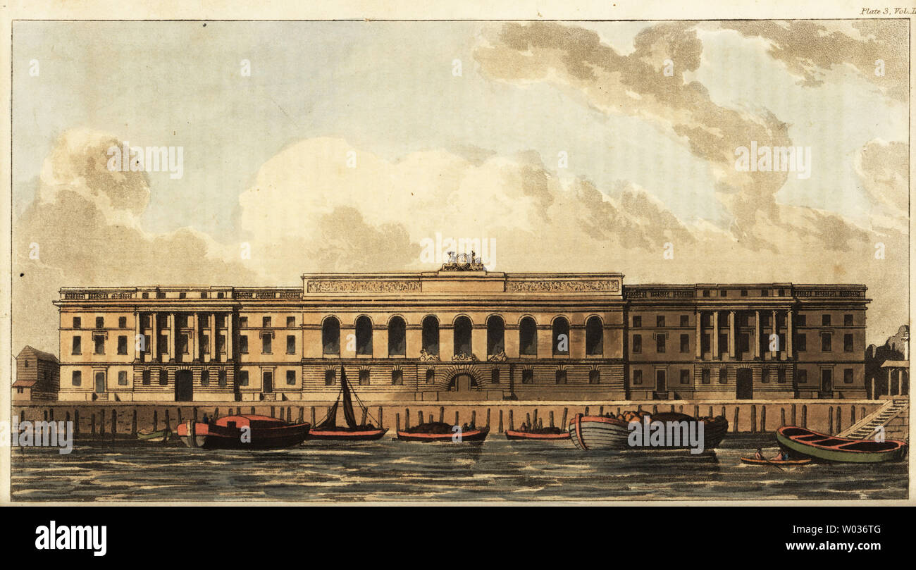 The New Custom House on the River Thames, London. Designed by architect ...