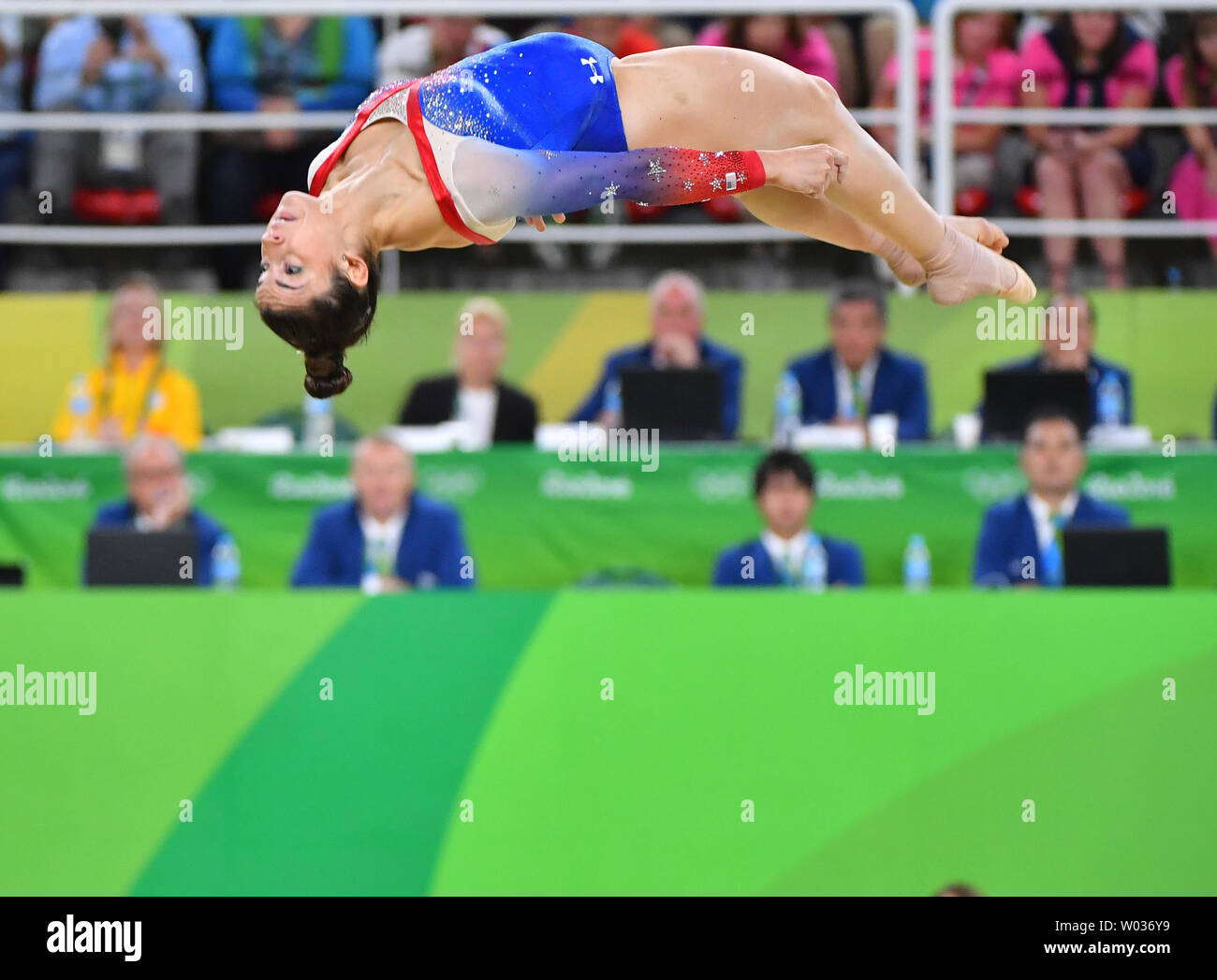 Aly Raisman of the United States competes and wins the silver medal in ...