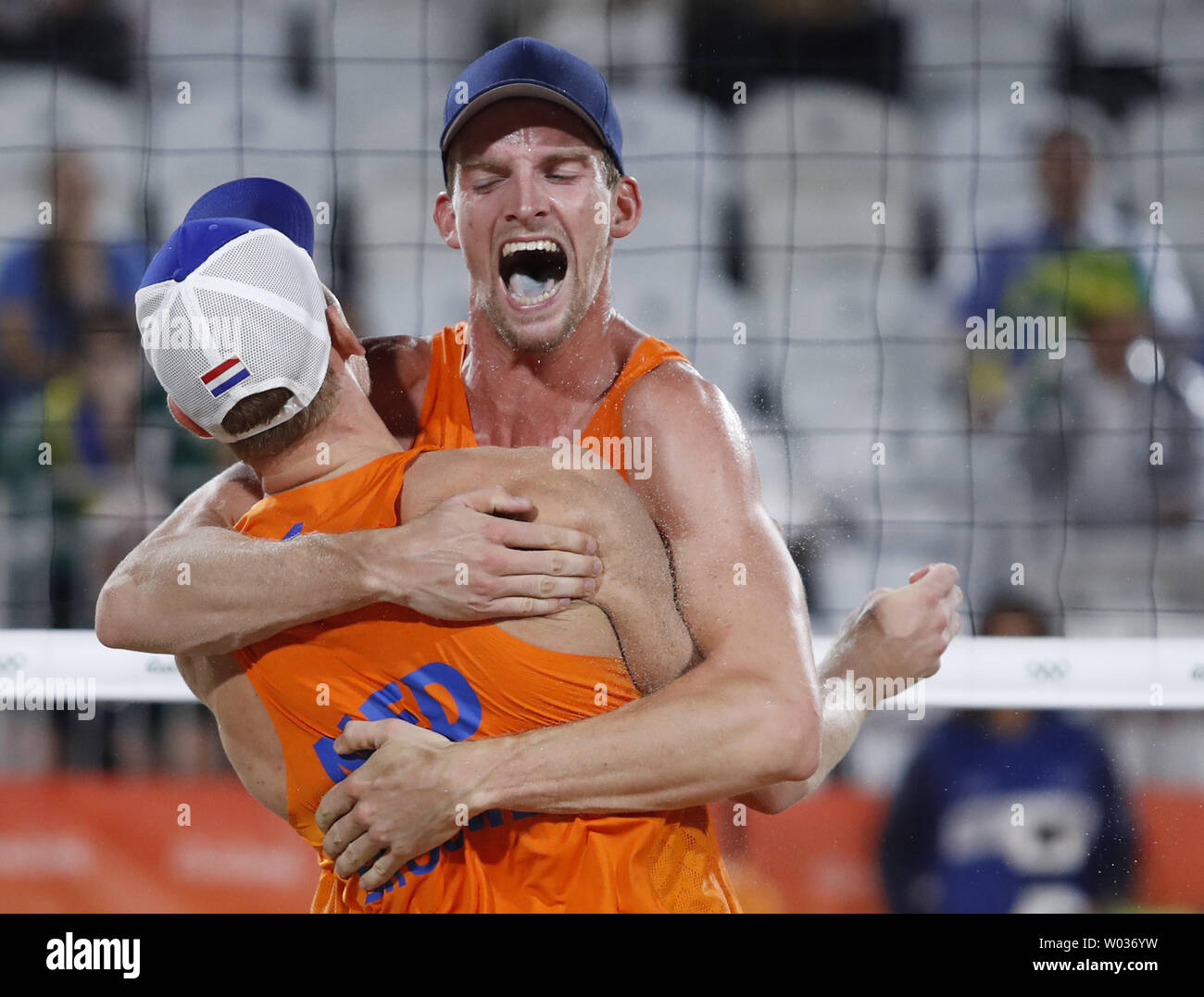 Alexander Brouwer and Robert Meeuwsen of Netherlands celebrate winning ...