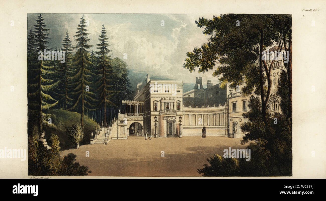 Deepdene, Surrey, the seat of banker and author Thomas Hope. House and ...