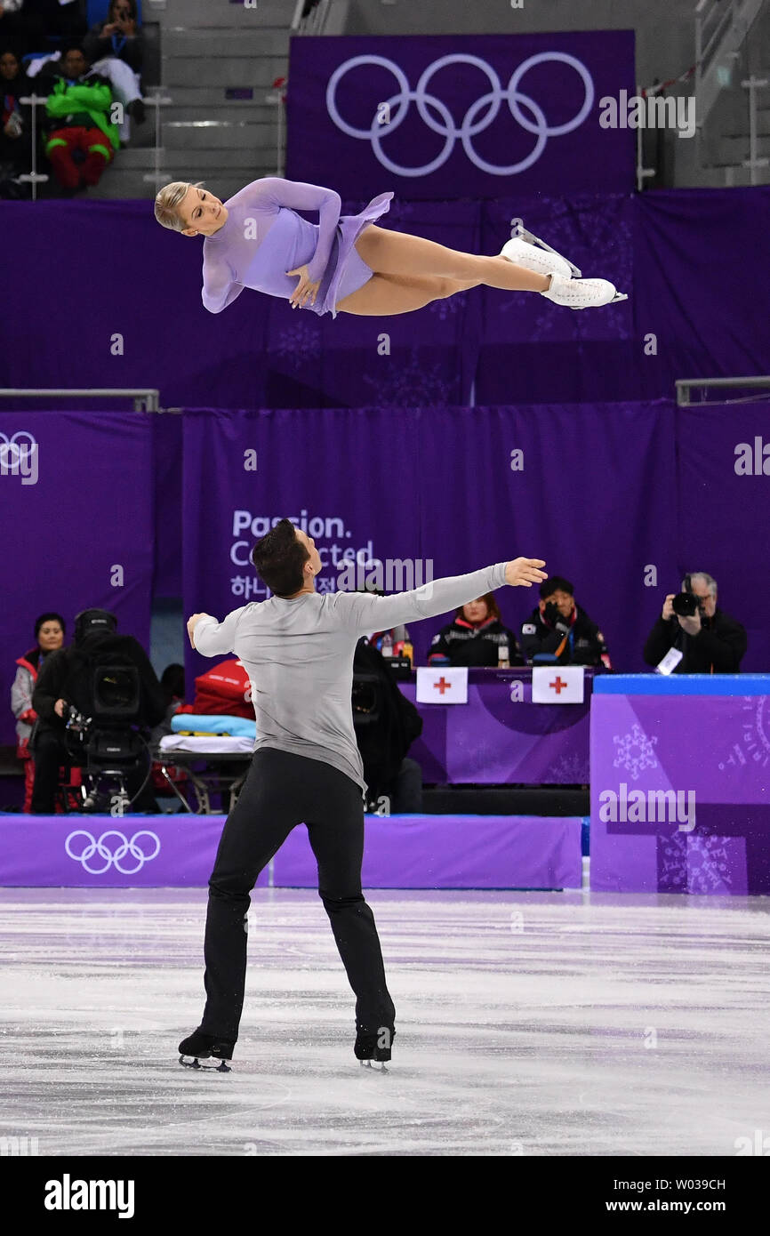 Alexa Scimeca Knierim and Chris Knierim of the USA compete in the Pairs ...