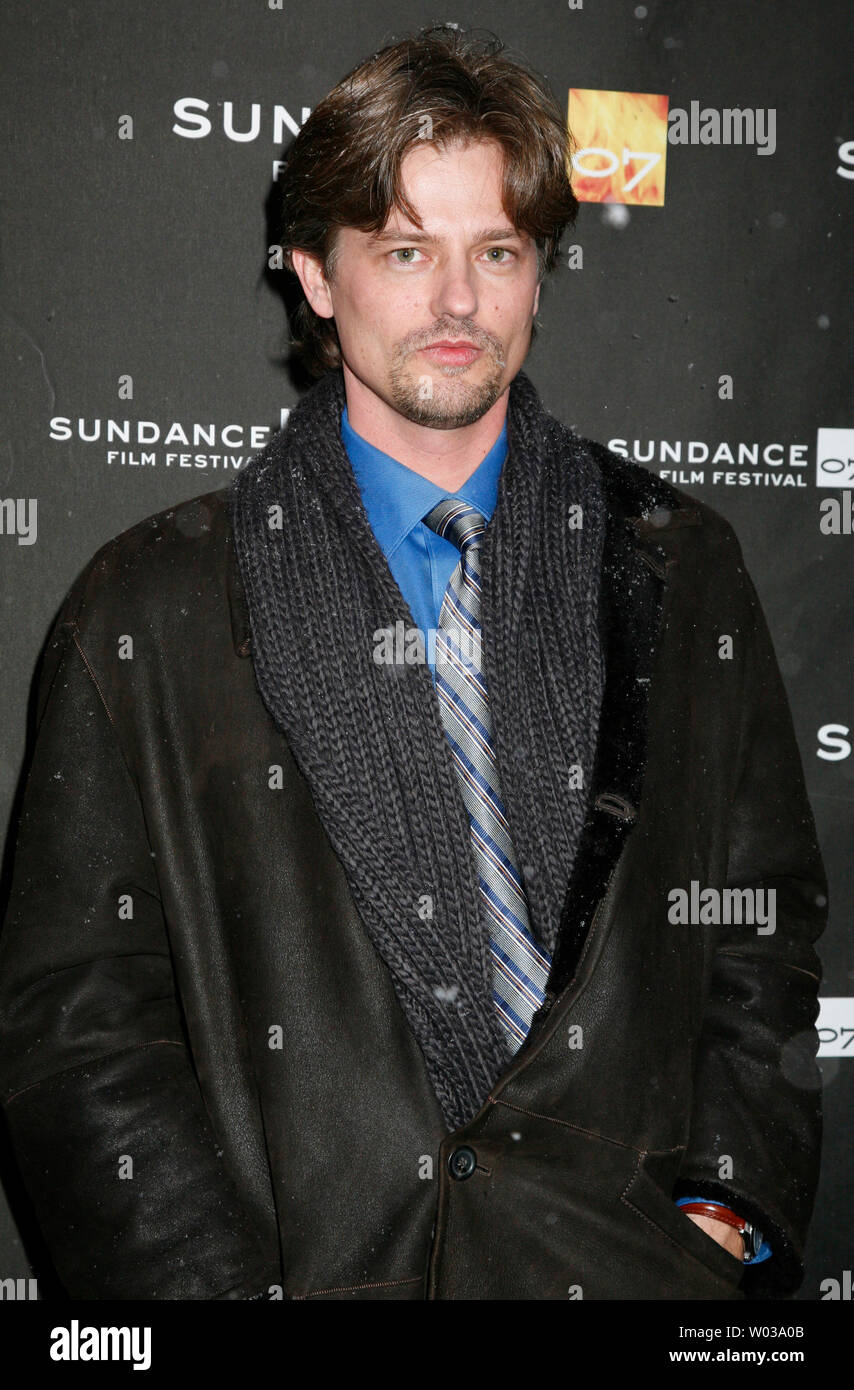 Actor Aaron Tucker arrives for a screening of his film "Slipstream" at the Library Center ...