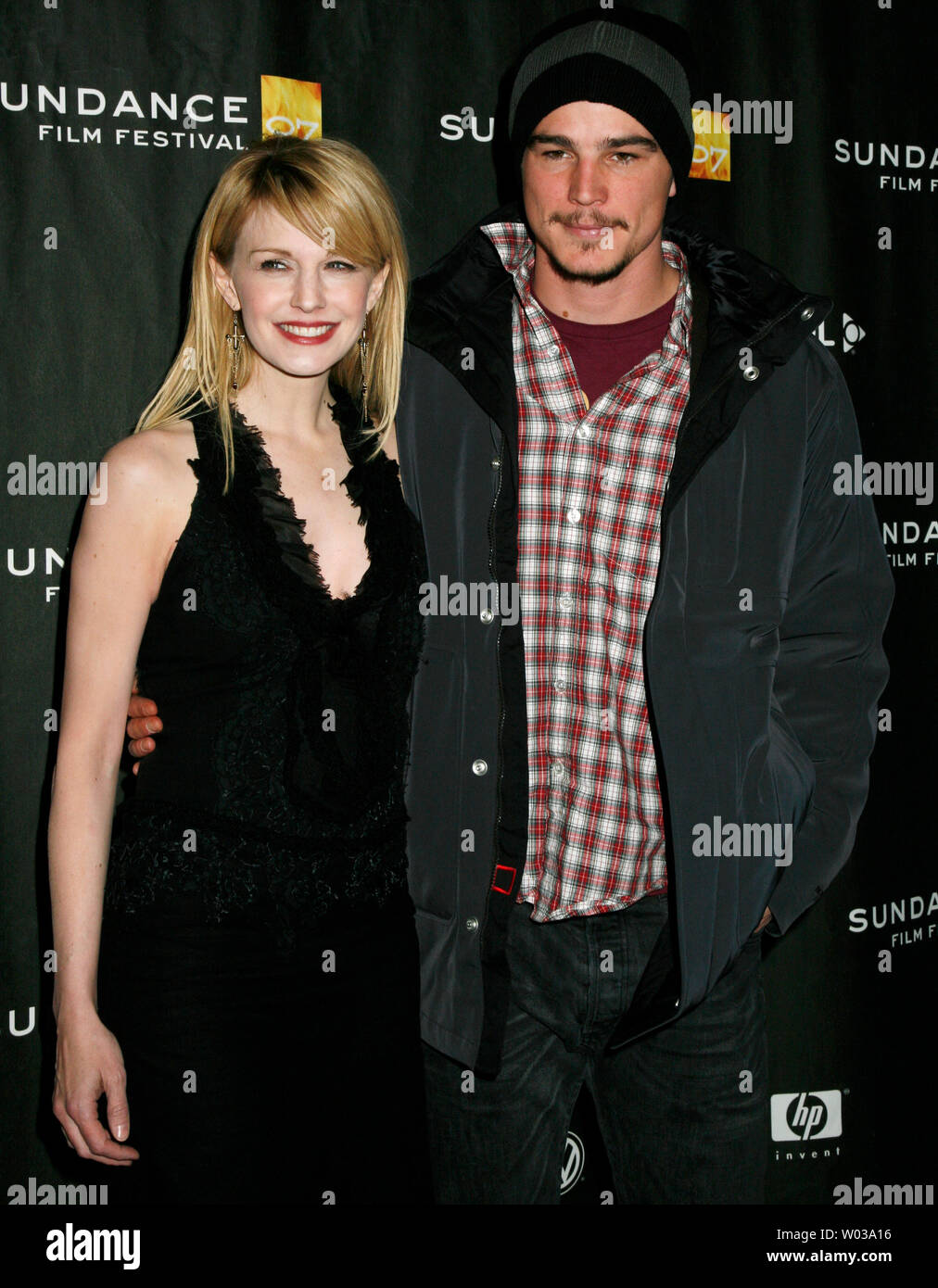 Actress Karyn Morris and actor Josh Hartnett arrive for a screening of ...