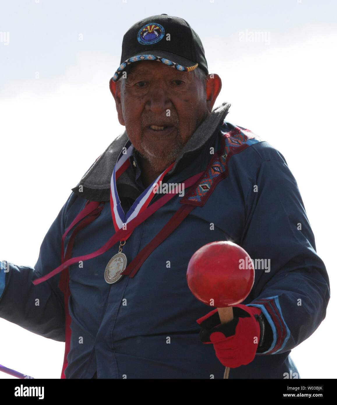 Hualapai Tribe spiritual leader Euit Bewder does a Hualapai blessing at ...