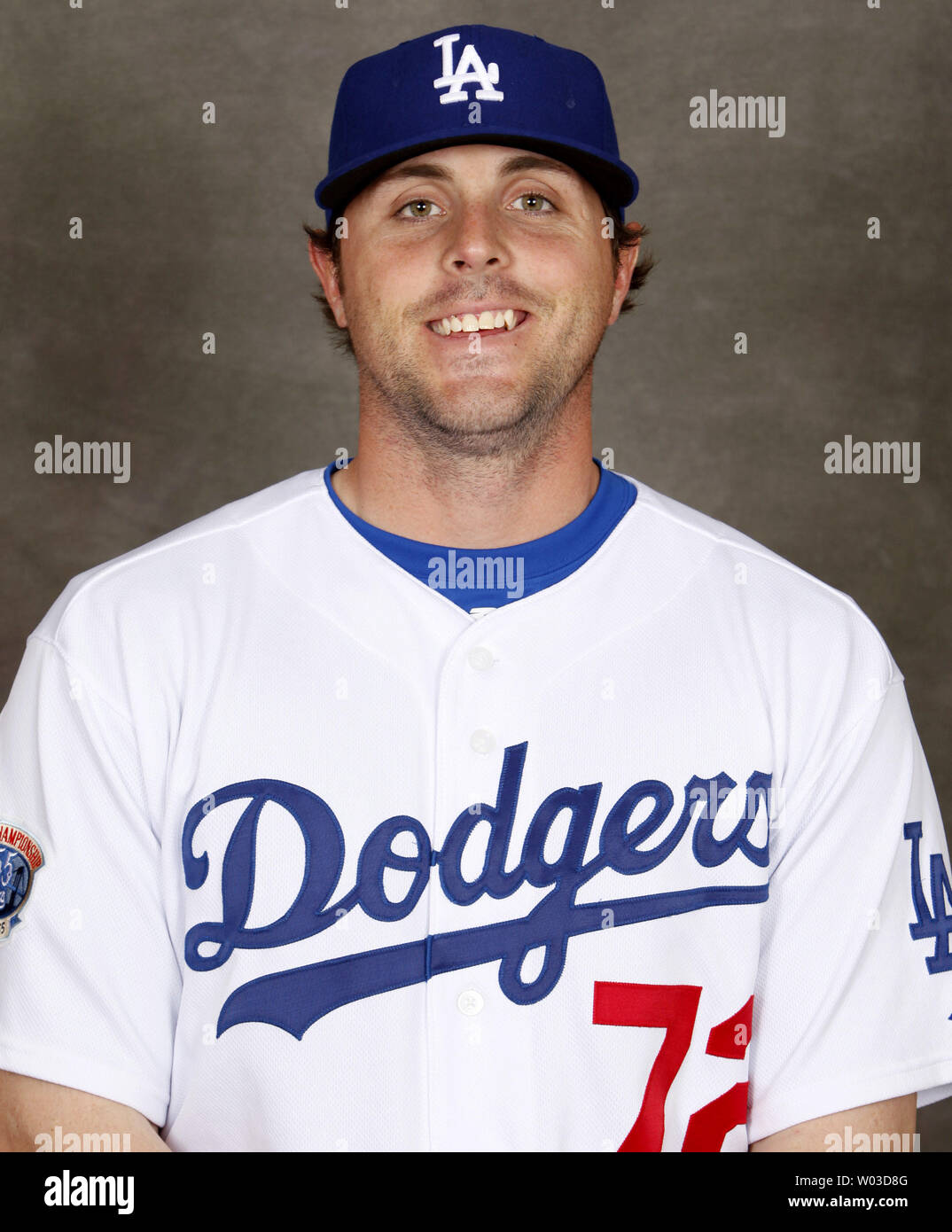 Los Angeles Dodgers infielder Russell Mitchell at photo day in Glendale ...