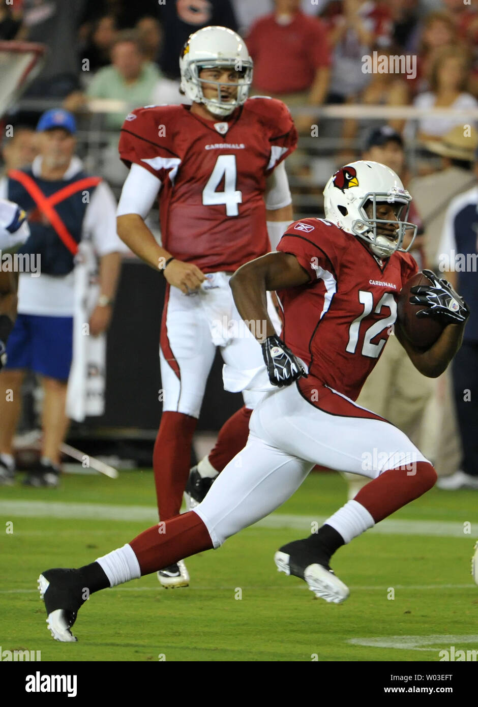 Arizona Cardinals Andre Roberts heads to the end zone for a touchdown ...