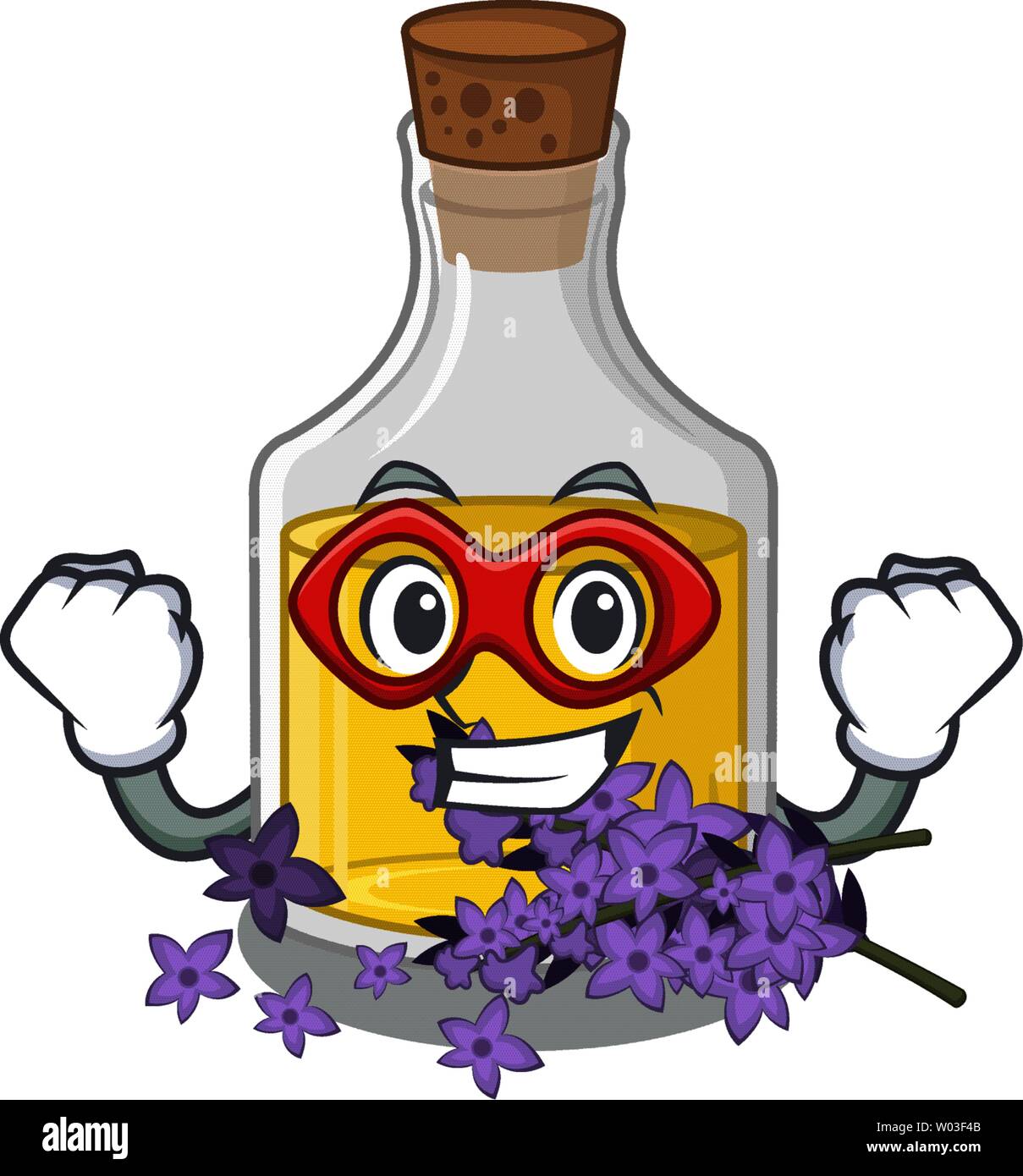 Super hero lavender oil isolated with the mascot Stock Vector Image ...