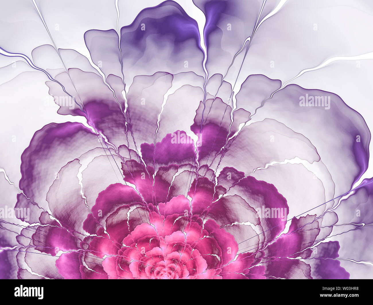 Abstract fractal flower computer generated image. Background design ...