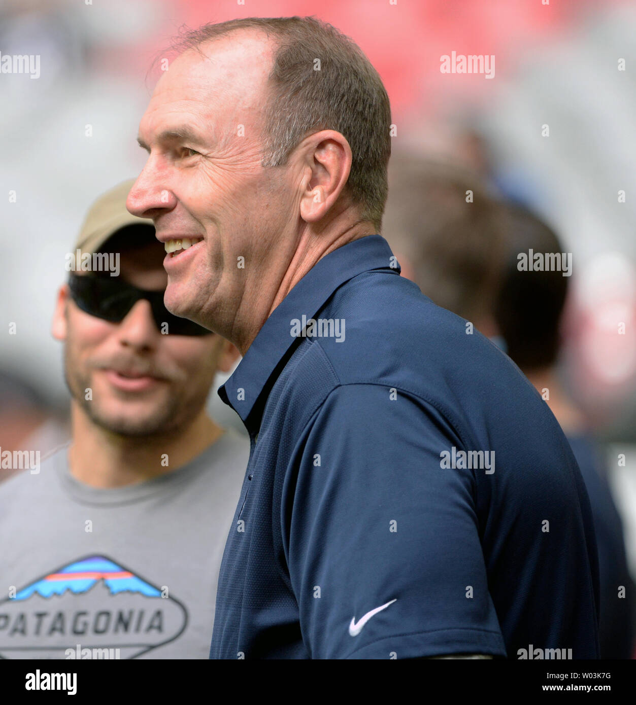 Tennessee Titans' interim head coach Mike Mularkey talks with fans ...