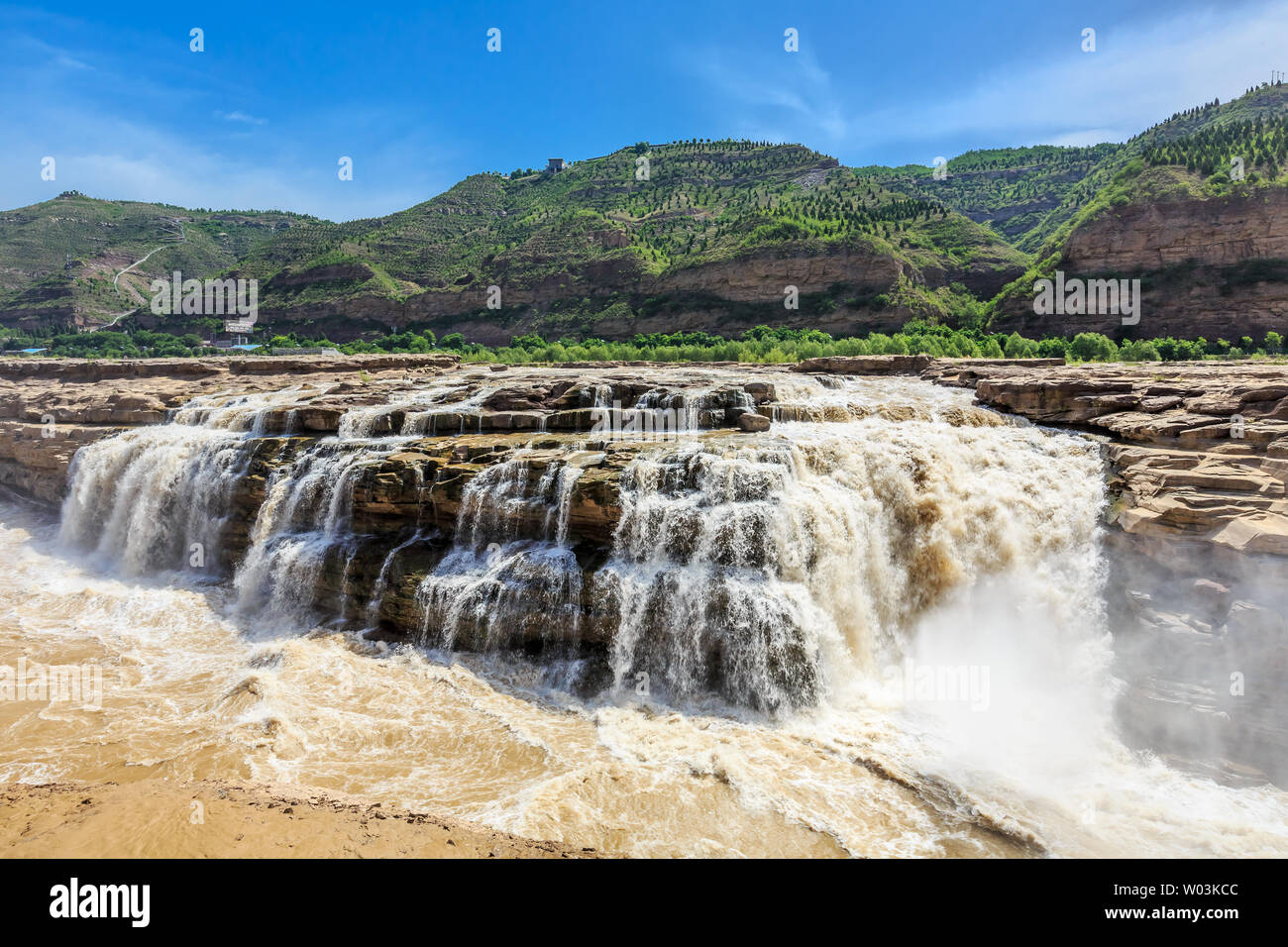 hukou waterfall of the yellow river Stock Photo - Alamy