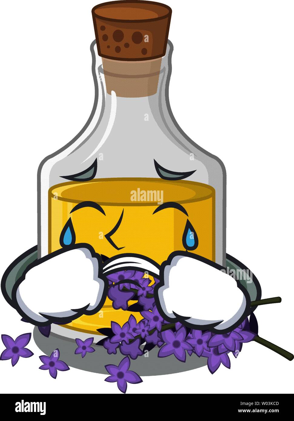 Crying lavender oil in the character shape Stock Vector Image & Art - Alamy
