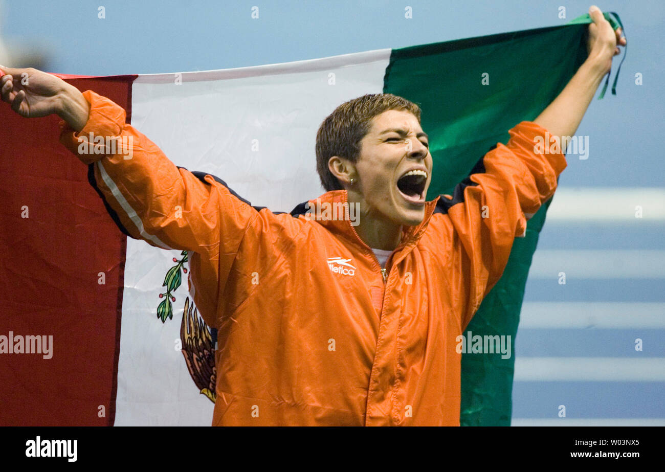 Mexico's Maria Romary Rifka celebrates winning gold in women's high ...