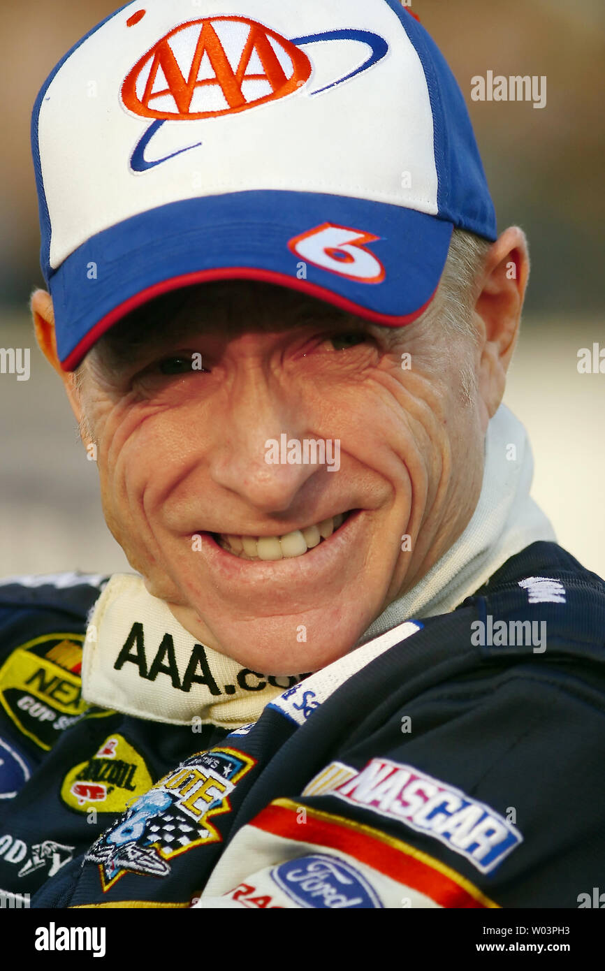Mark Martin, driver of the #6 AAA Ford is introduced before the Crown ...