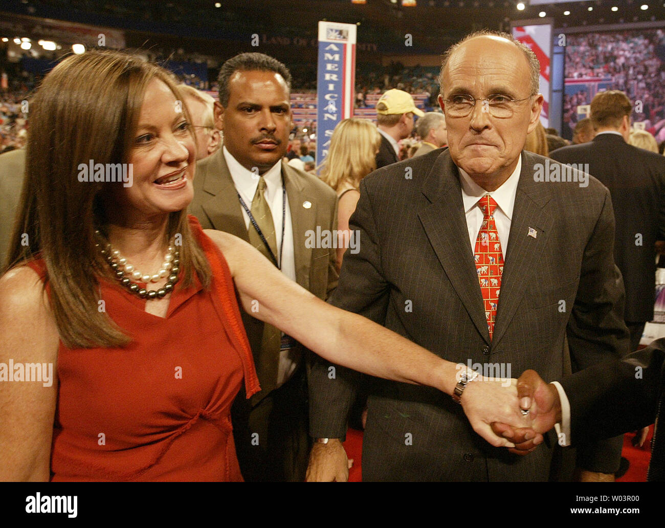 Former New York Mayor Rudy Giuliani and wife Judith Nathan work the ...