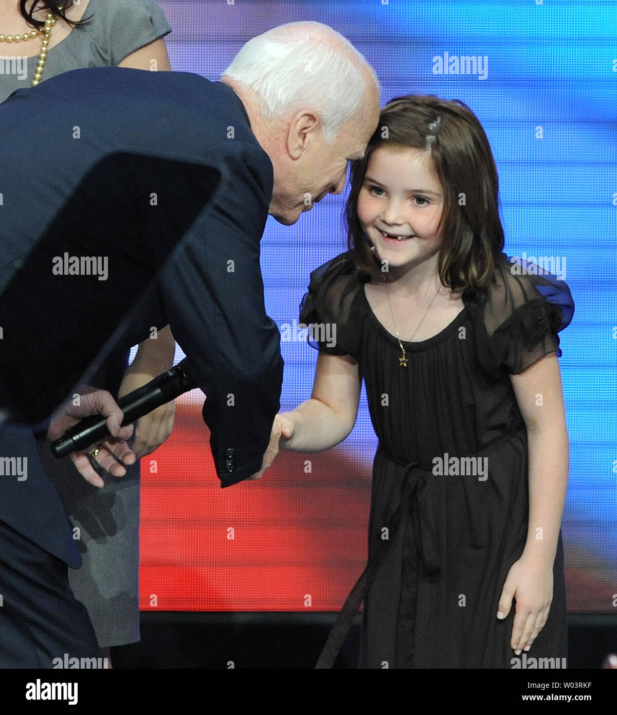Republican Presidential Nominee Sen. John McCain shakes hands with Vice ...