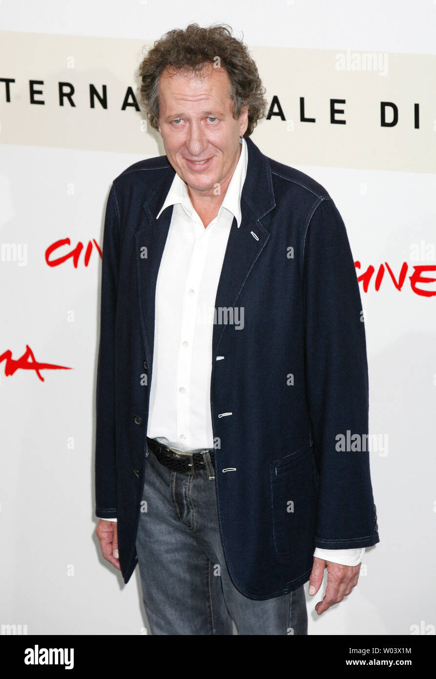 Actor Geoffrey Rush arrives at the Rome Film Festival in Rome on ...