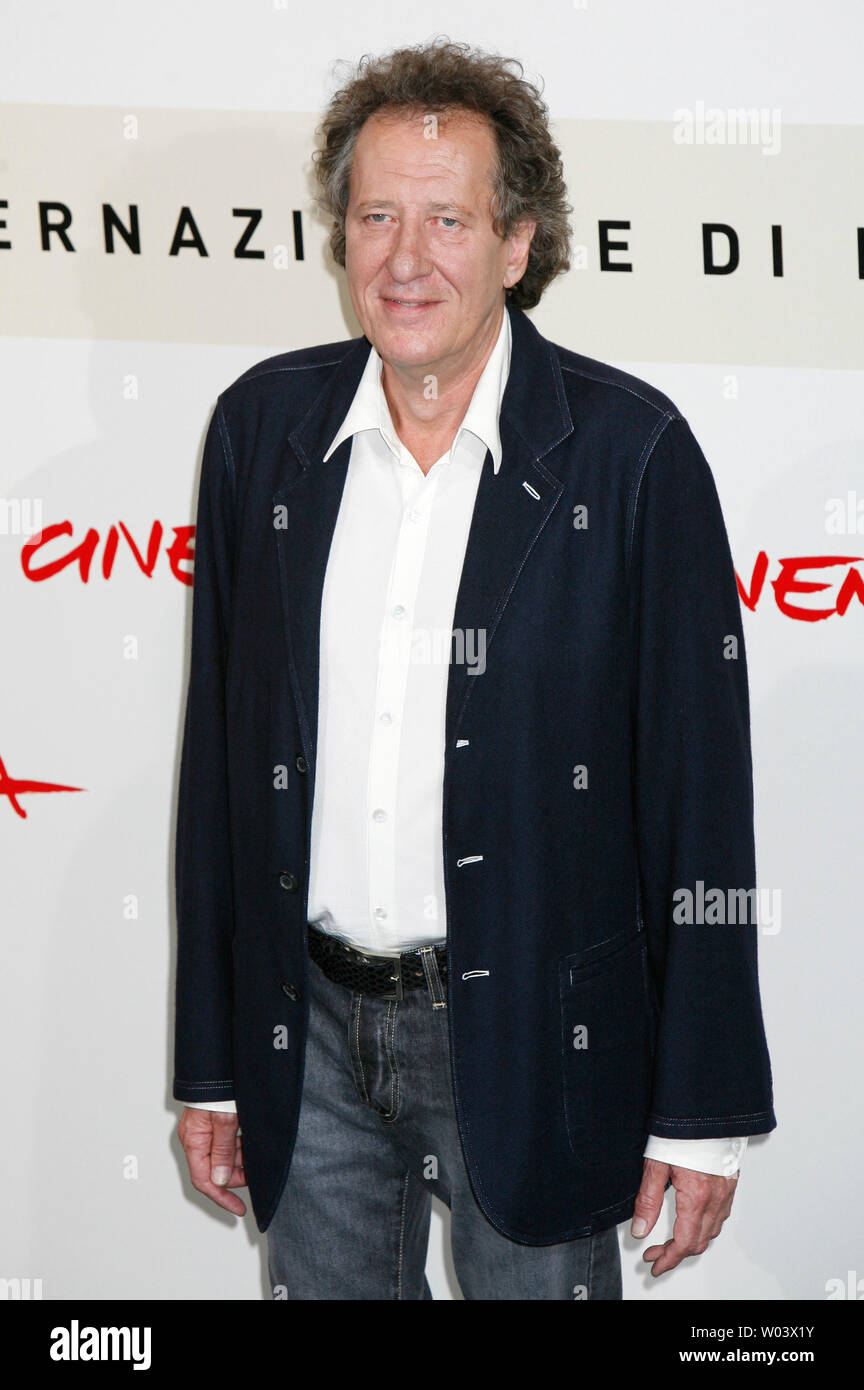 Actor Geoffrey Rush arrives at the Rome Film Festival in Rome on ...