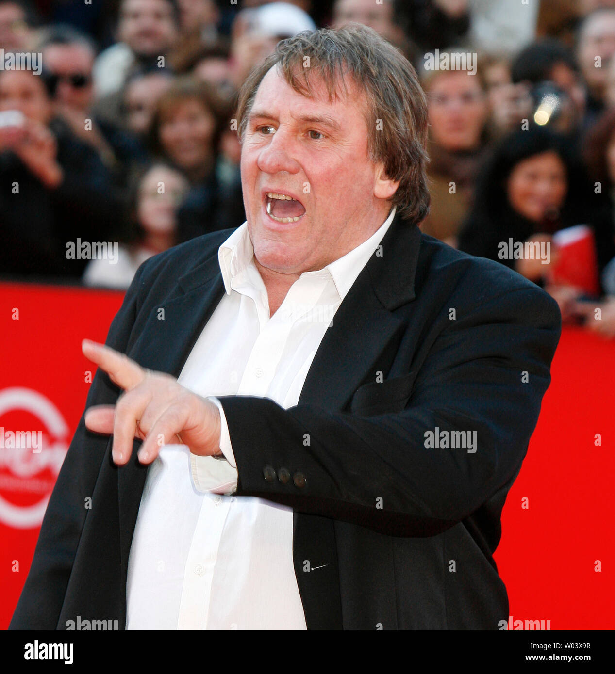 Actor Gerard Depardieu arrives at the Rome Film Festival in Rome on ...