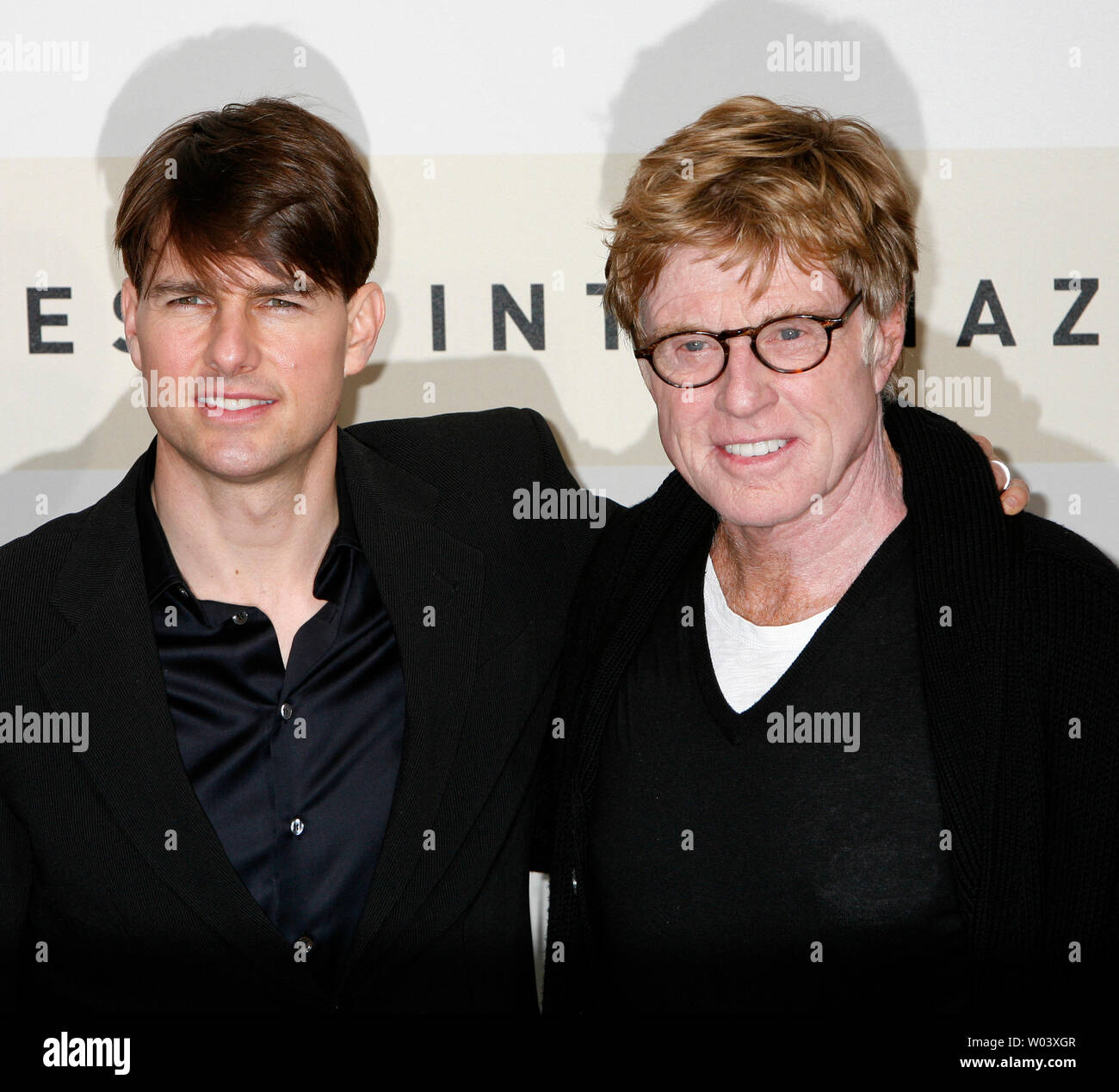 Actors Tom Cruise (L) and Robert Redford arrive at the Rome Film ...