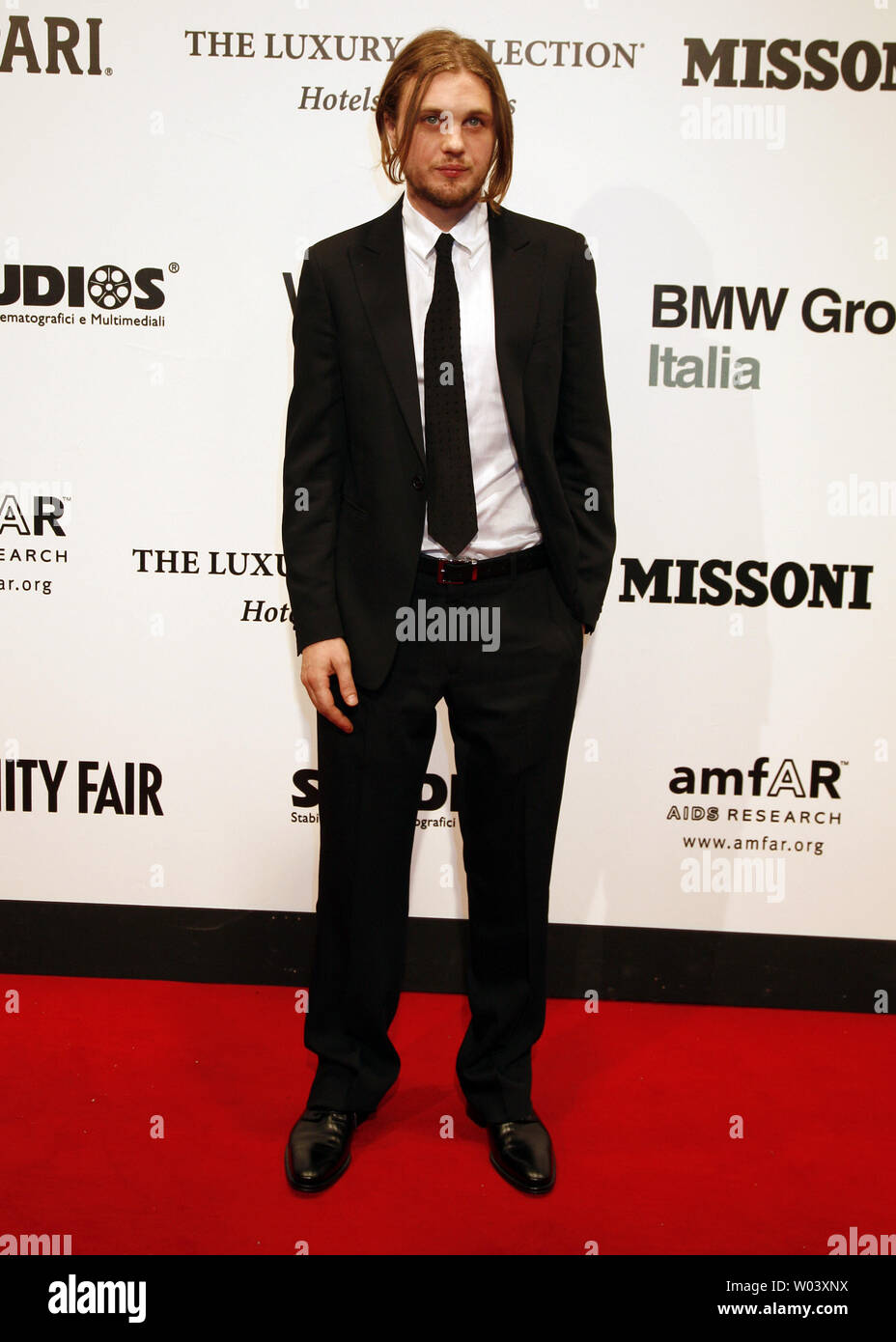 Actor Michael Pitt arrives on the red carpet at the amfAR Cinema ...