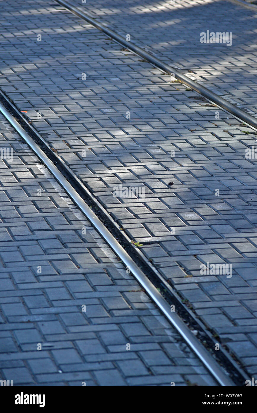 Close up of the setts on a street in Mendoza, Argentina Stock Photo - Alamy