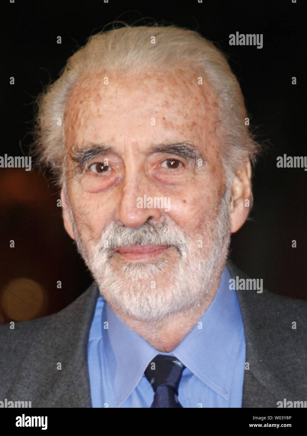 Christopher Lee arrives on the red carpet before a screening of the ...