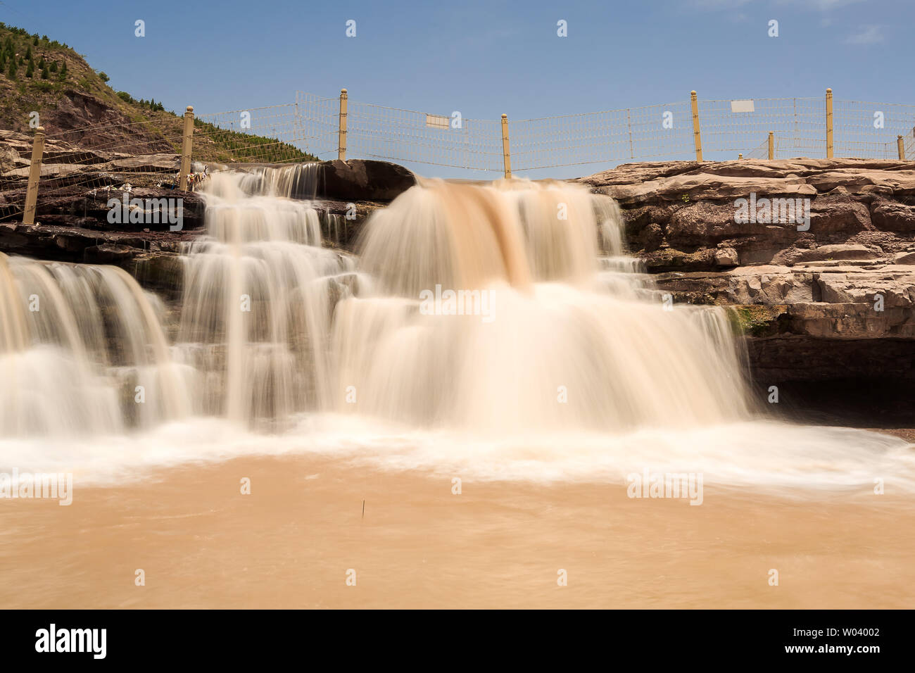 hukou waterfall of the yellow river Stock Photo - Alamy